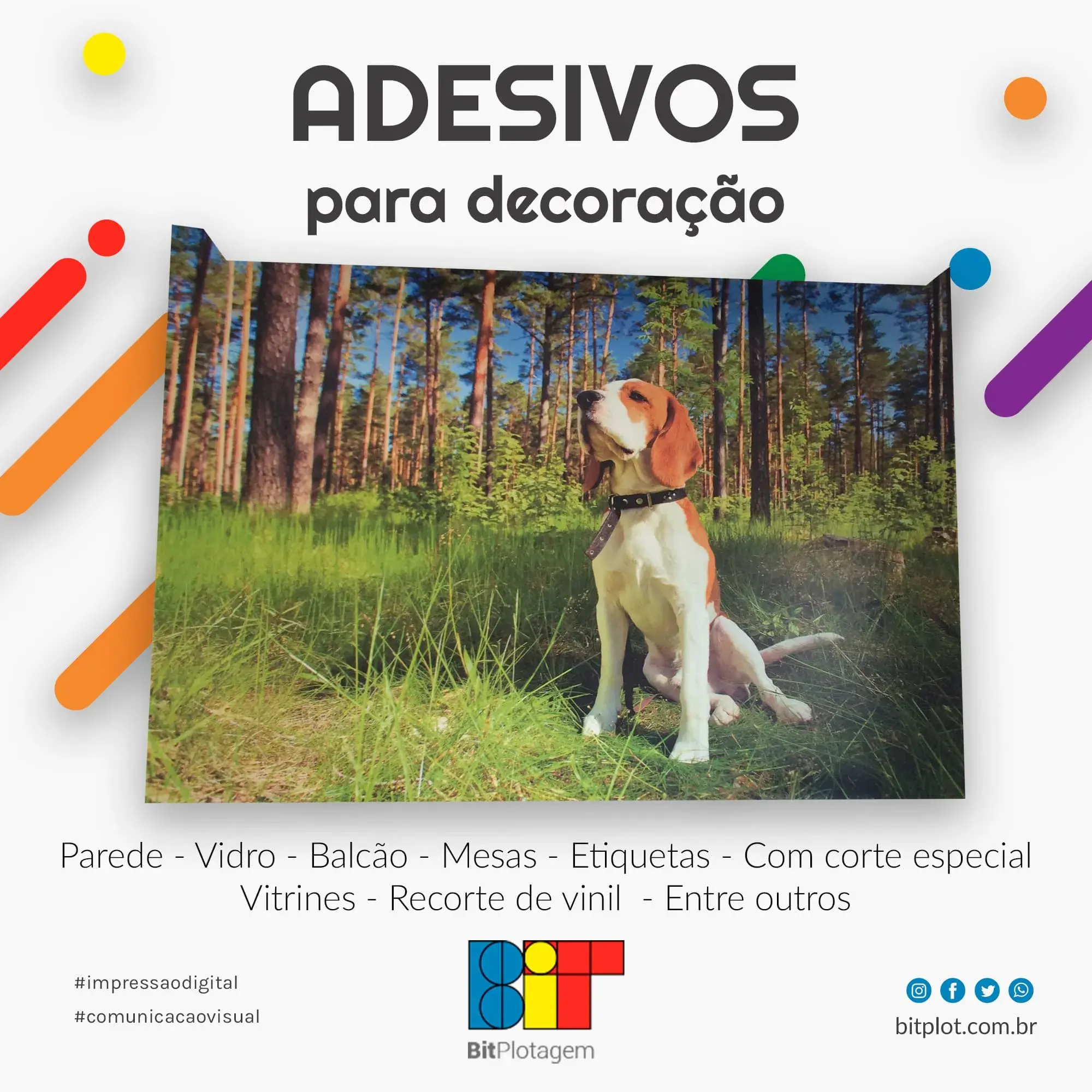 Adesivos para decoração - Bit Plotagem - Impressão Digital e ...