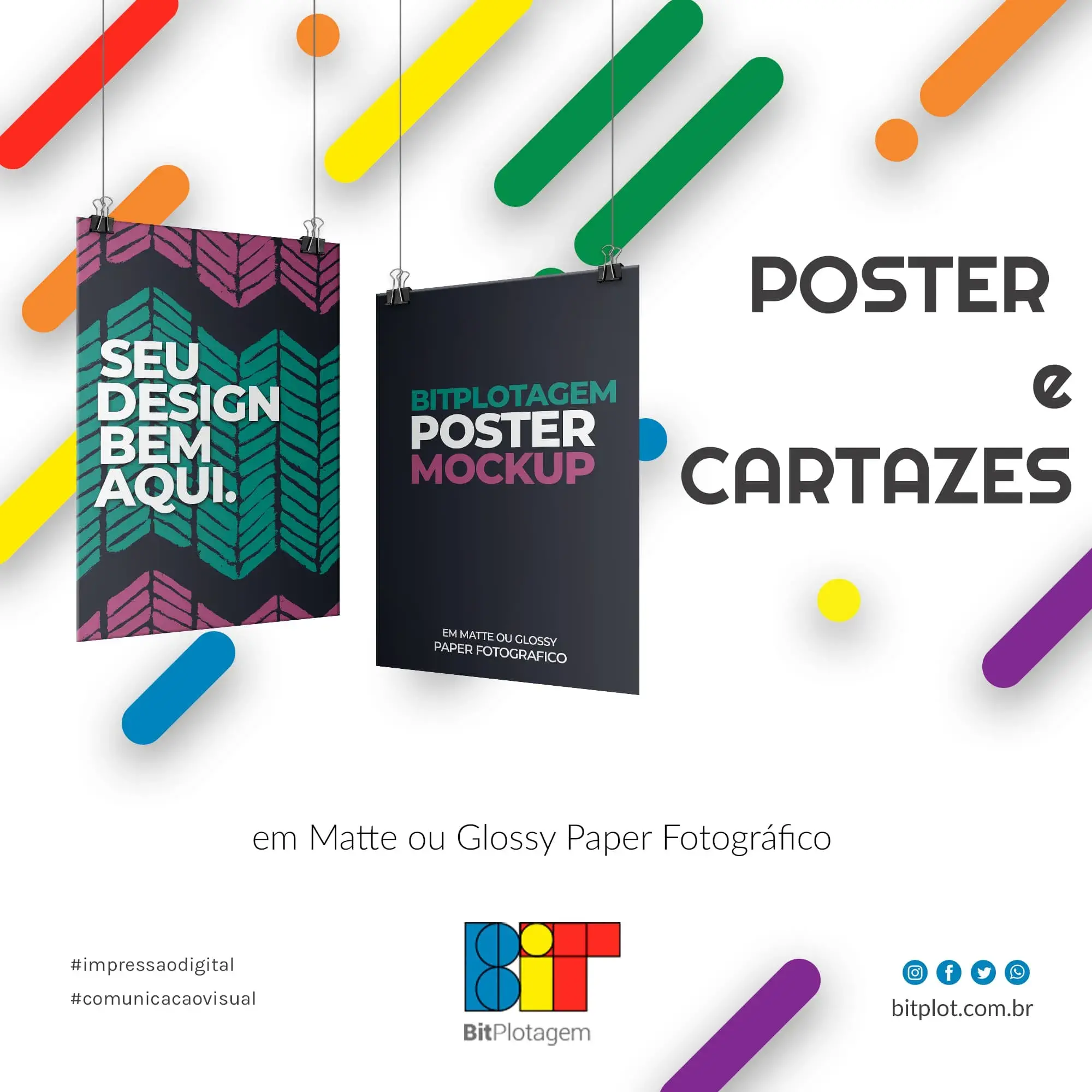Poster e Cartazes - Bit Plotagem - Impressão Digital e Comunicação Visual