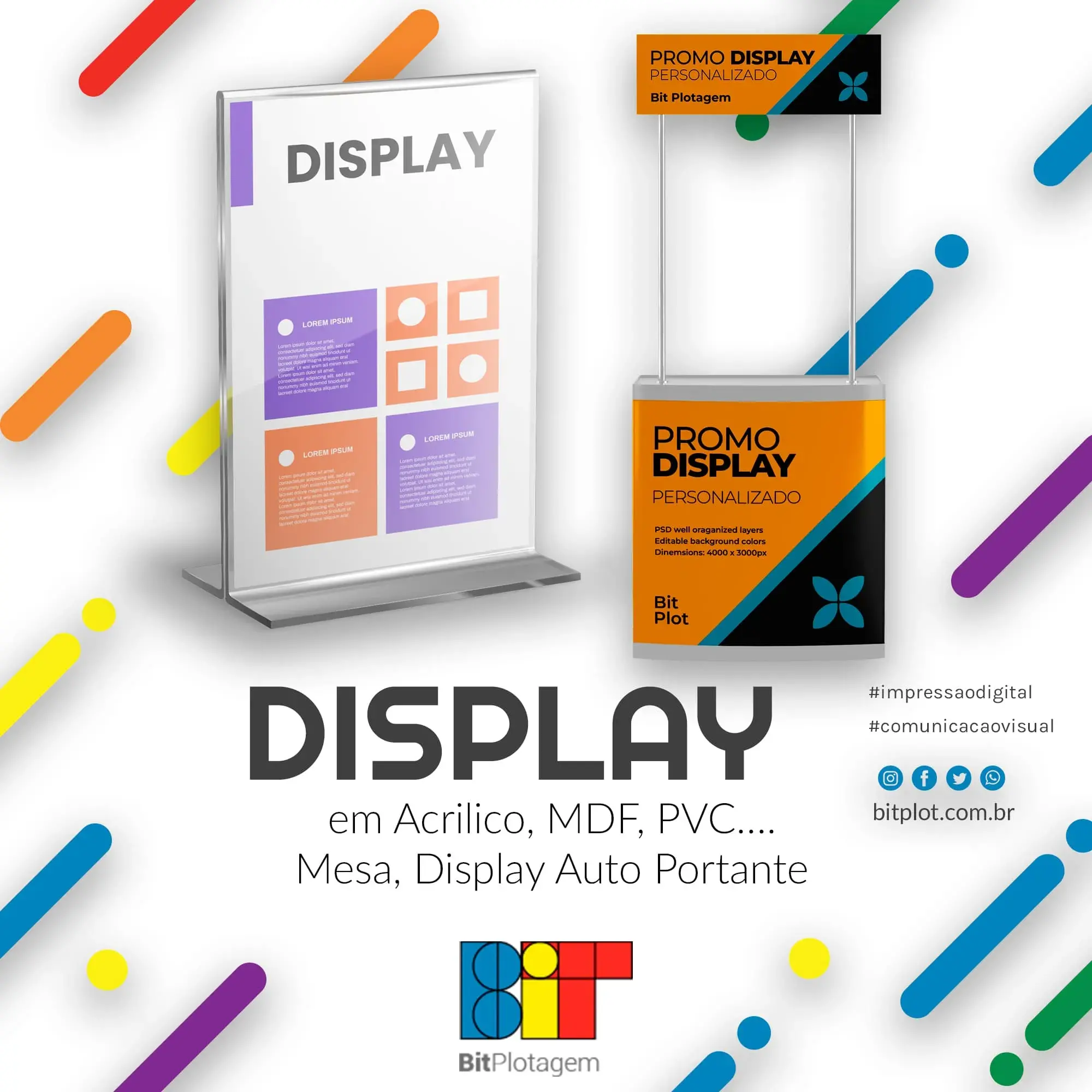 Display - Bit Plotagem - Impressão Digital e Comunicação Visual