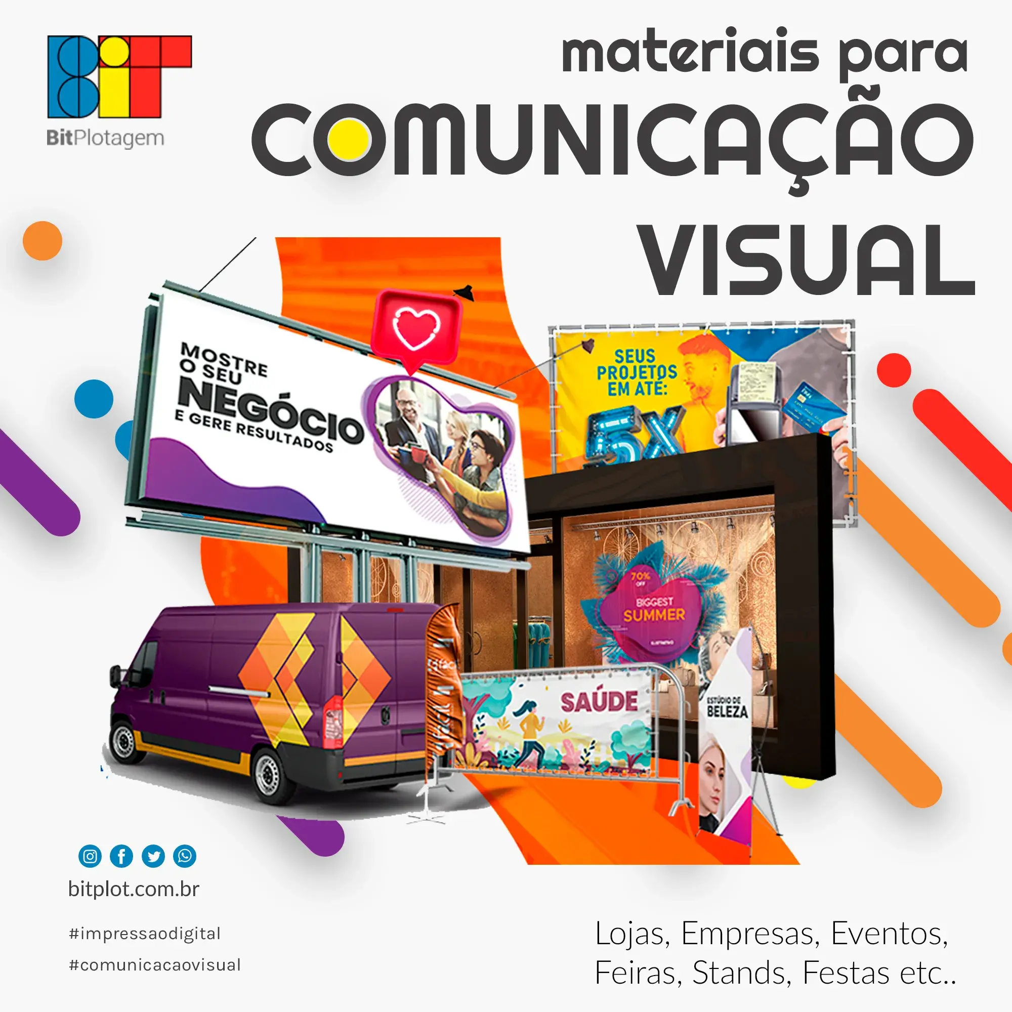 Comunicação Visual - Bit Plotagem - Impressão Digital e Comunicação Visual