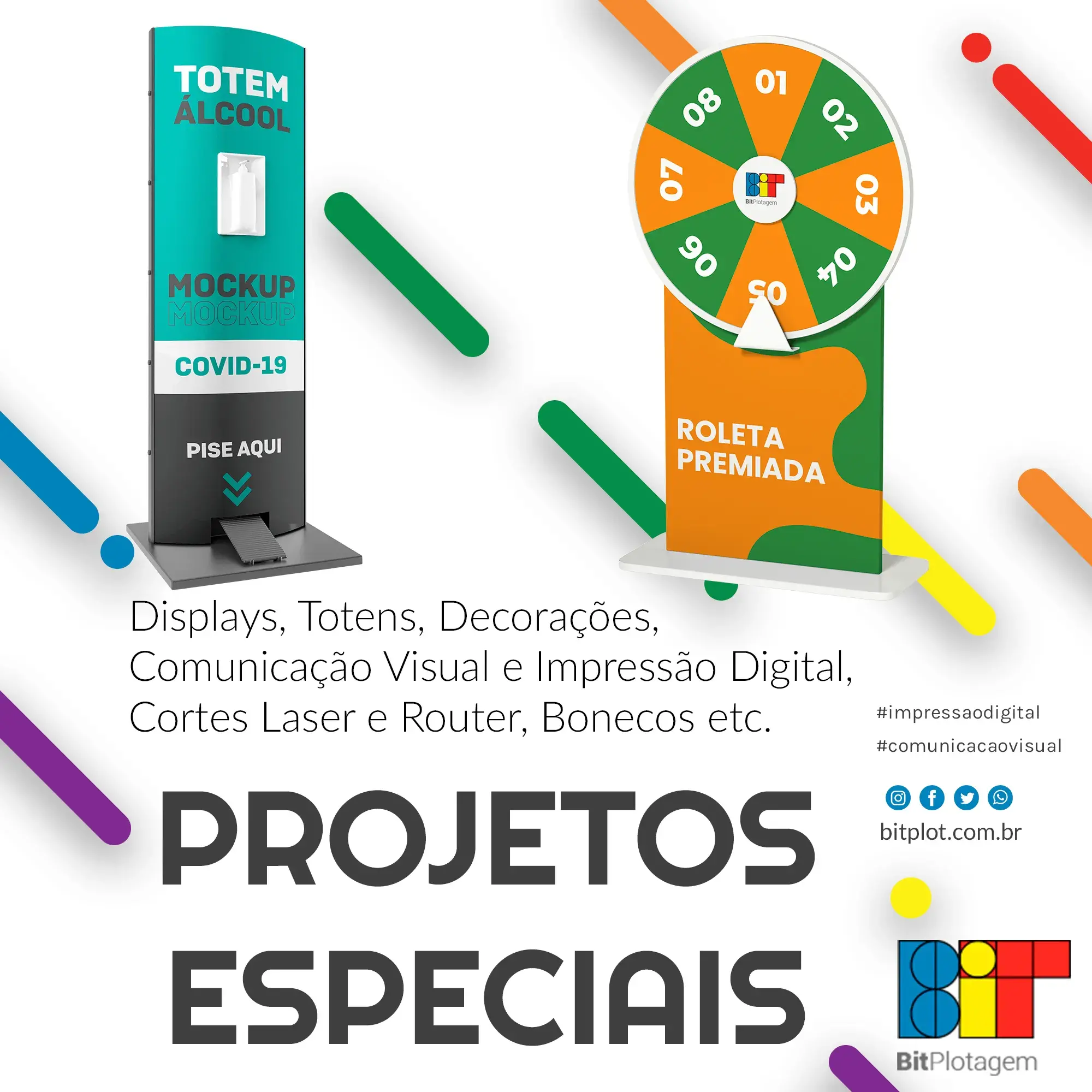 Projetos Especiais - Bit Plotagem - Impressão Digital e Comunicação Visual
